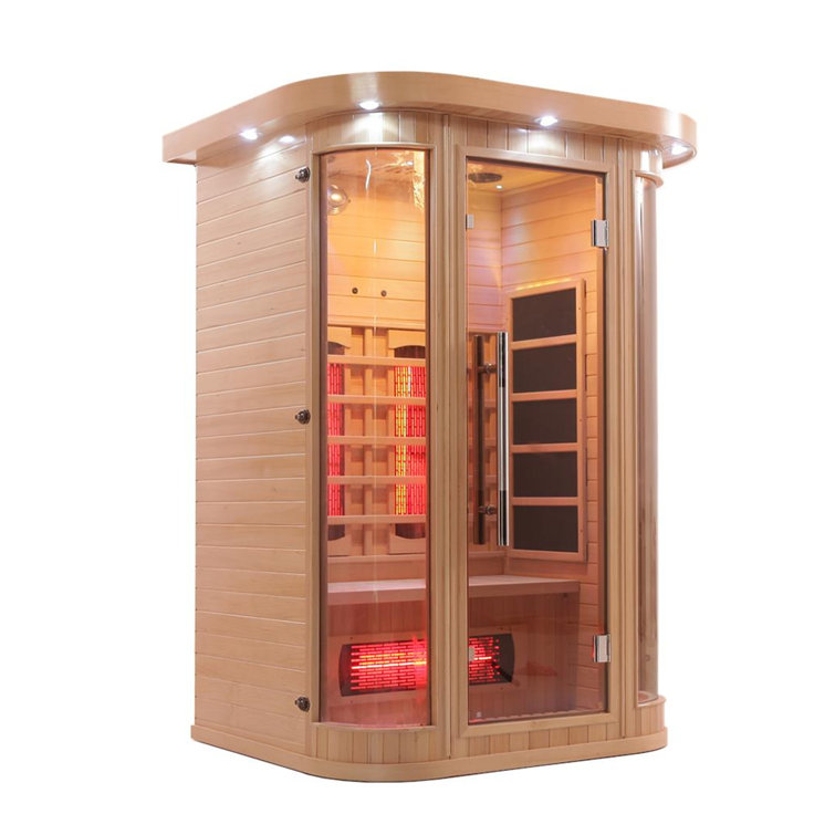 Vidalux Indoor Bluetooth Compatible FAR Infrared Sauna with Remote Control in Hemlock | Wayfair ...
